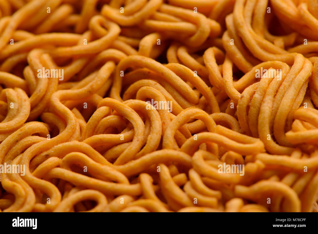 Close up piece of instant noodles Stock Photo - Alamy