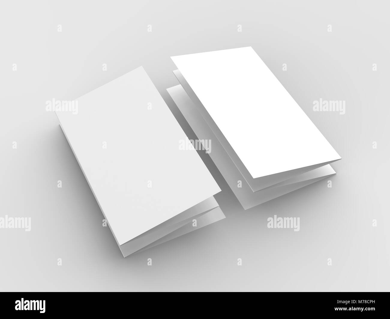 8 page leaflet, 4 panel accordion fold vertical brochure mock up ...