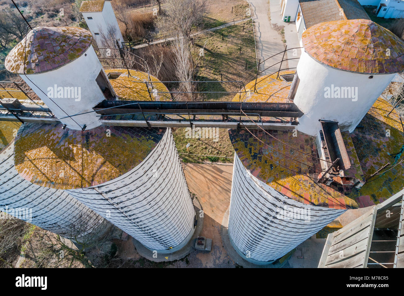 Silos to store and dry rice are obsolete and one of them has been ...