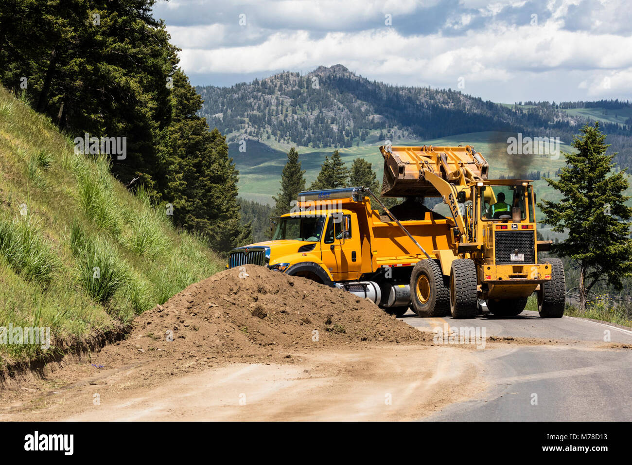 Roadwork near Tower Junction Stock Photo - Alamy