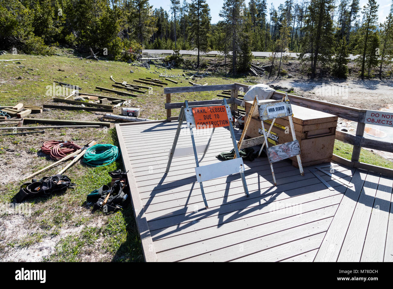 Silex Spring boardwalk extension project Stock Photo - Alamy