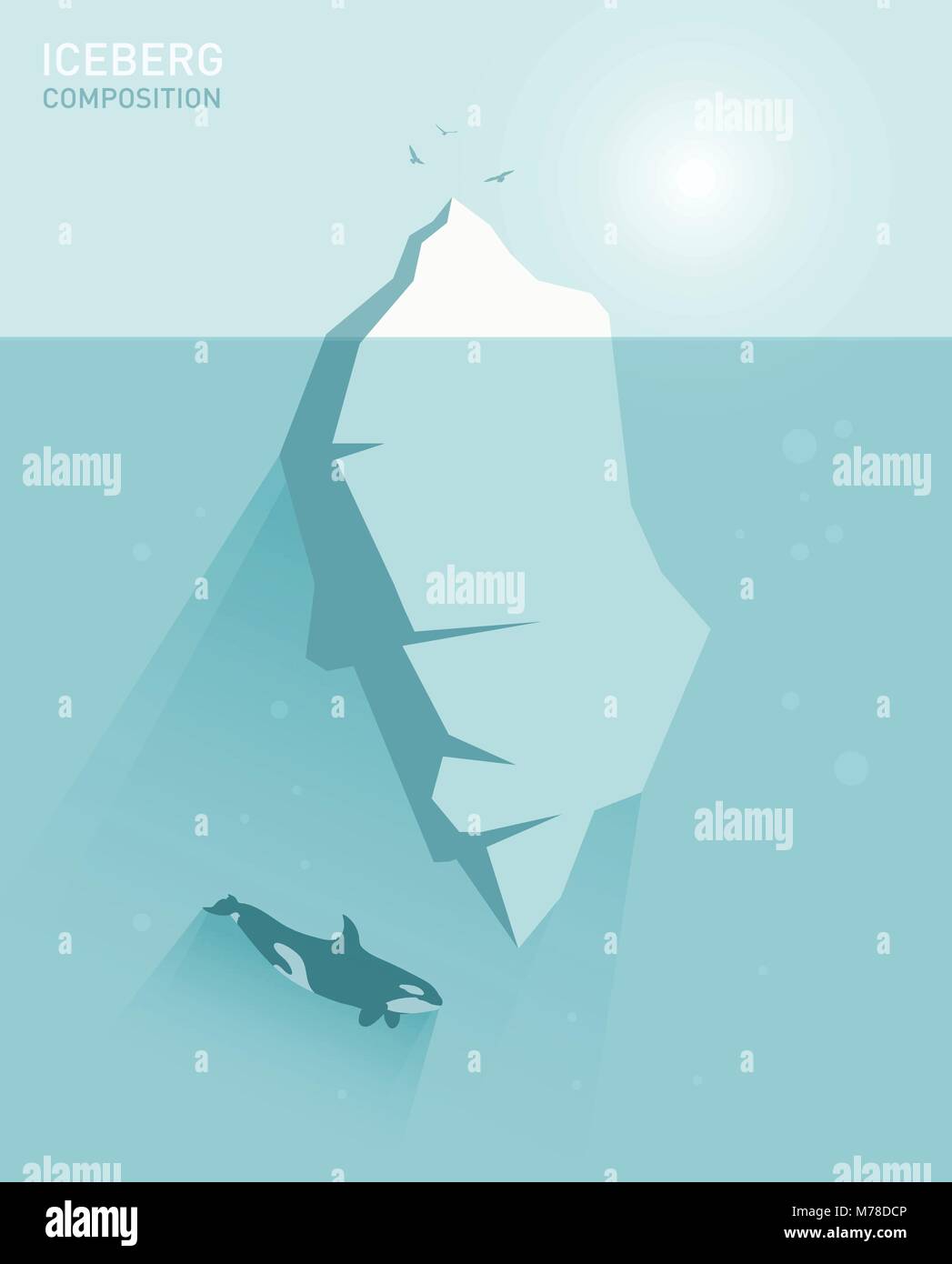 Vector flat iceberg concept illustration Stock Vector Image & Art - Alamy