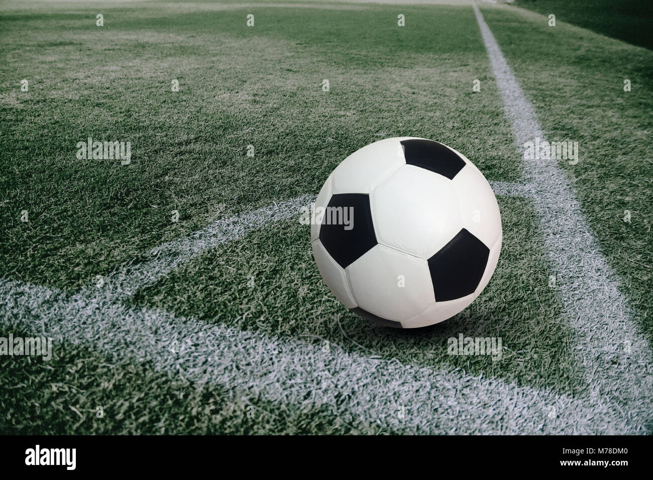 Football is played in green football field for football matches,Soccer ...