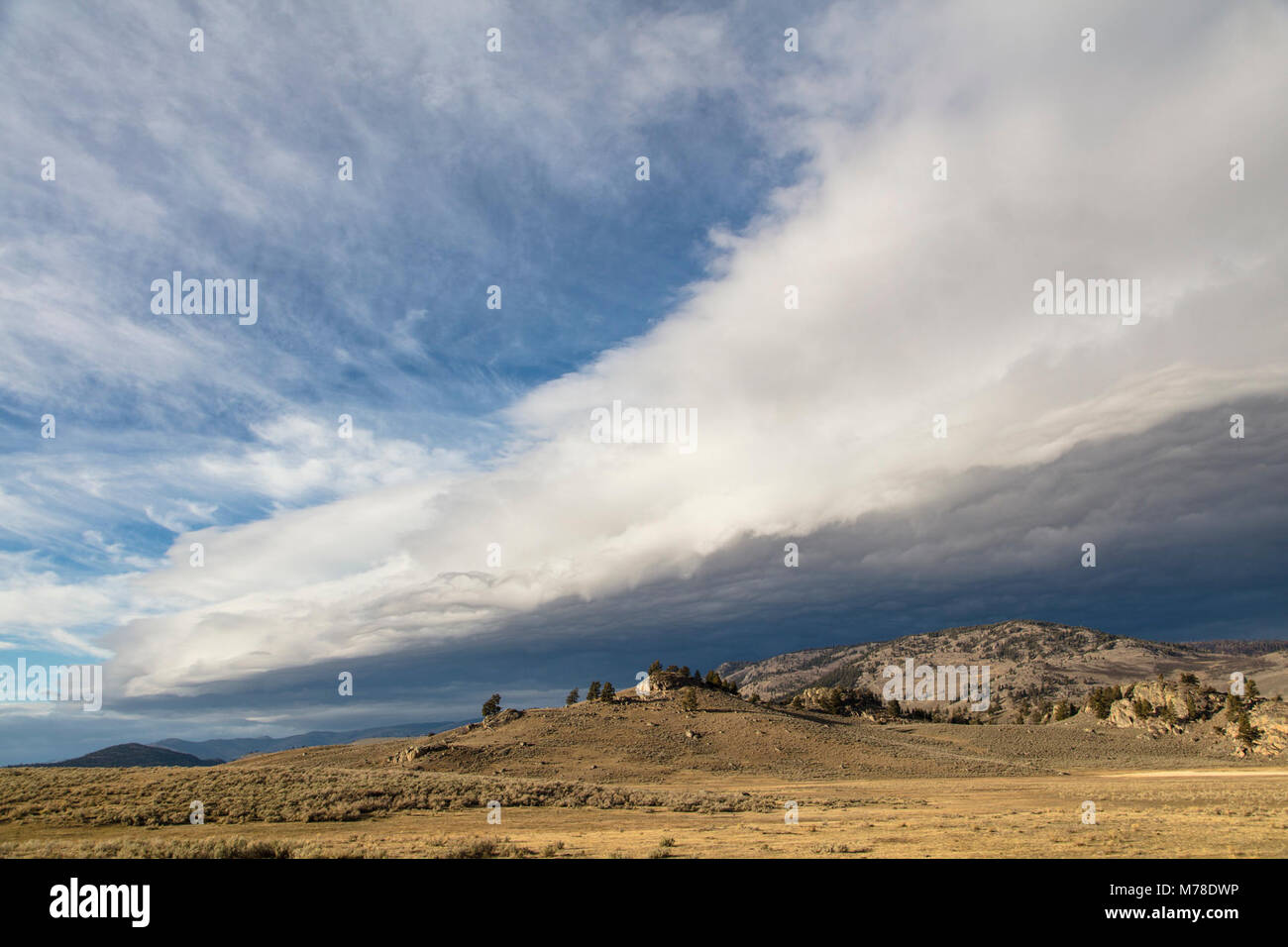 Storm Front rolling into Lamar Valley Stock Photo - Alamy