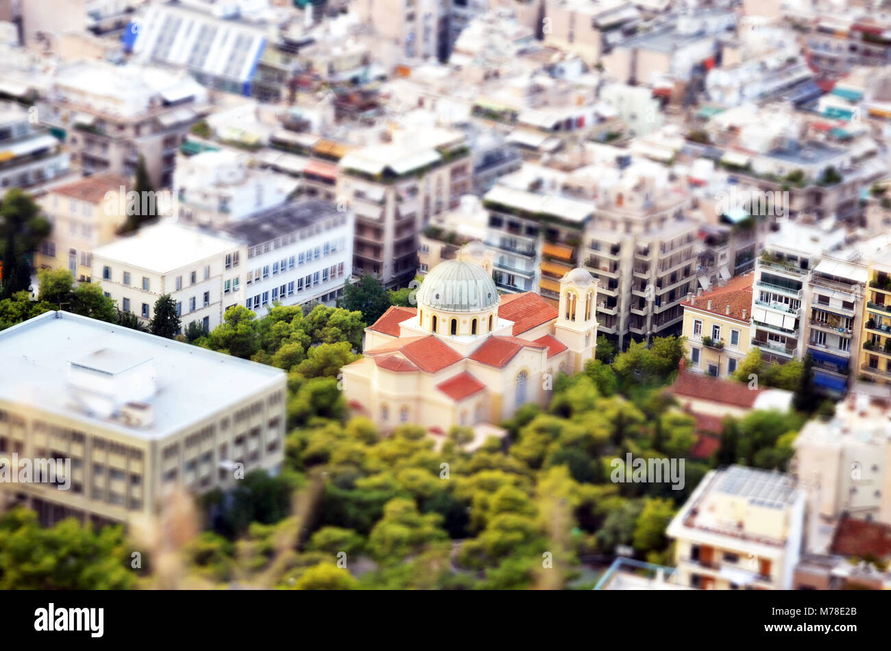 Greek roofs top view hi-res stock photography and images - Alamy
