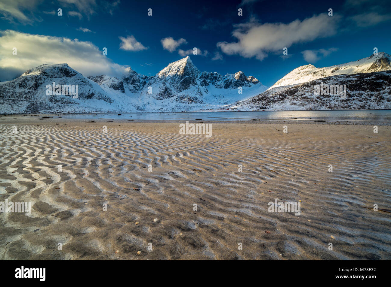 Winter scene from Lofoten Norway Stock Photo - Alamy