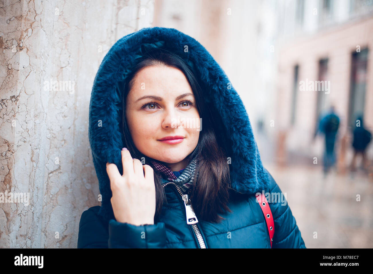 woman in blue Stock Photo - Alamy