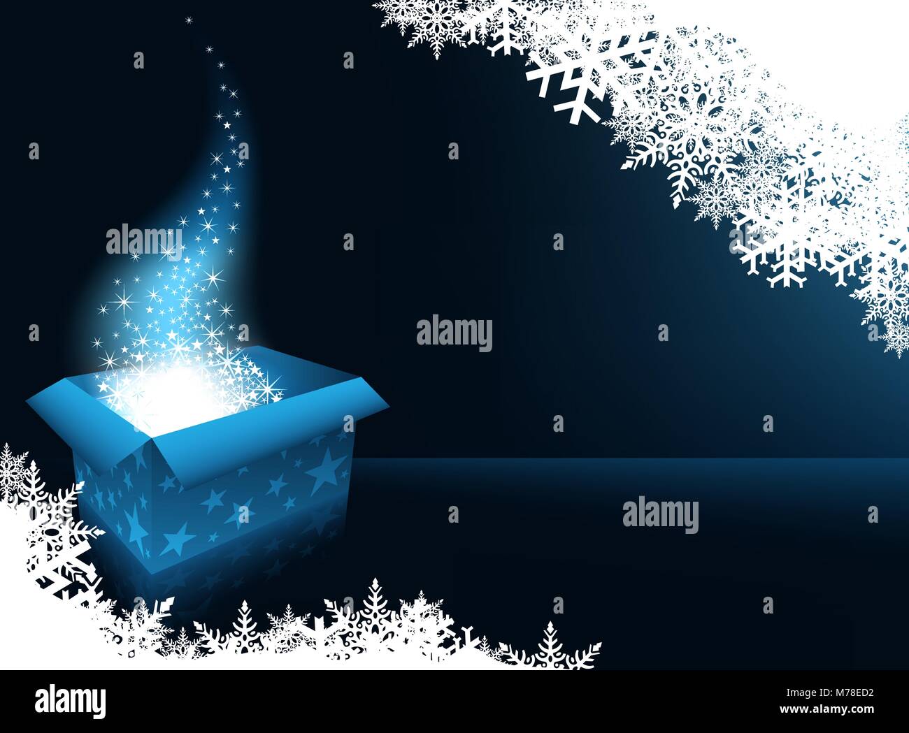 Magic Christmas Gift Box Stock Vector Image & Art - Alamy