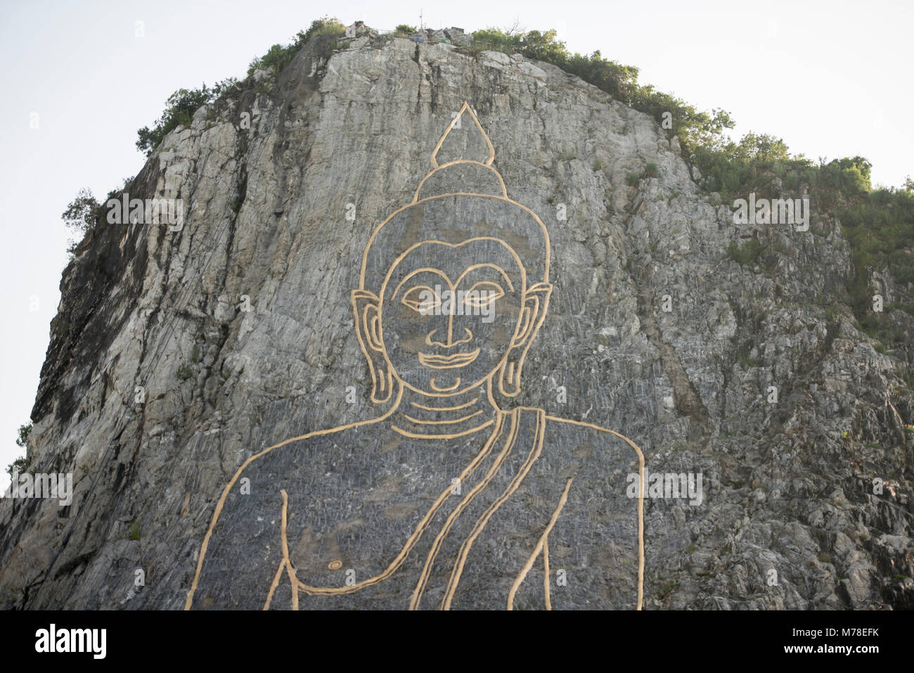 the Buddha Cliff of Khao Chee Chan at the illage of Sattahip near the ...