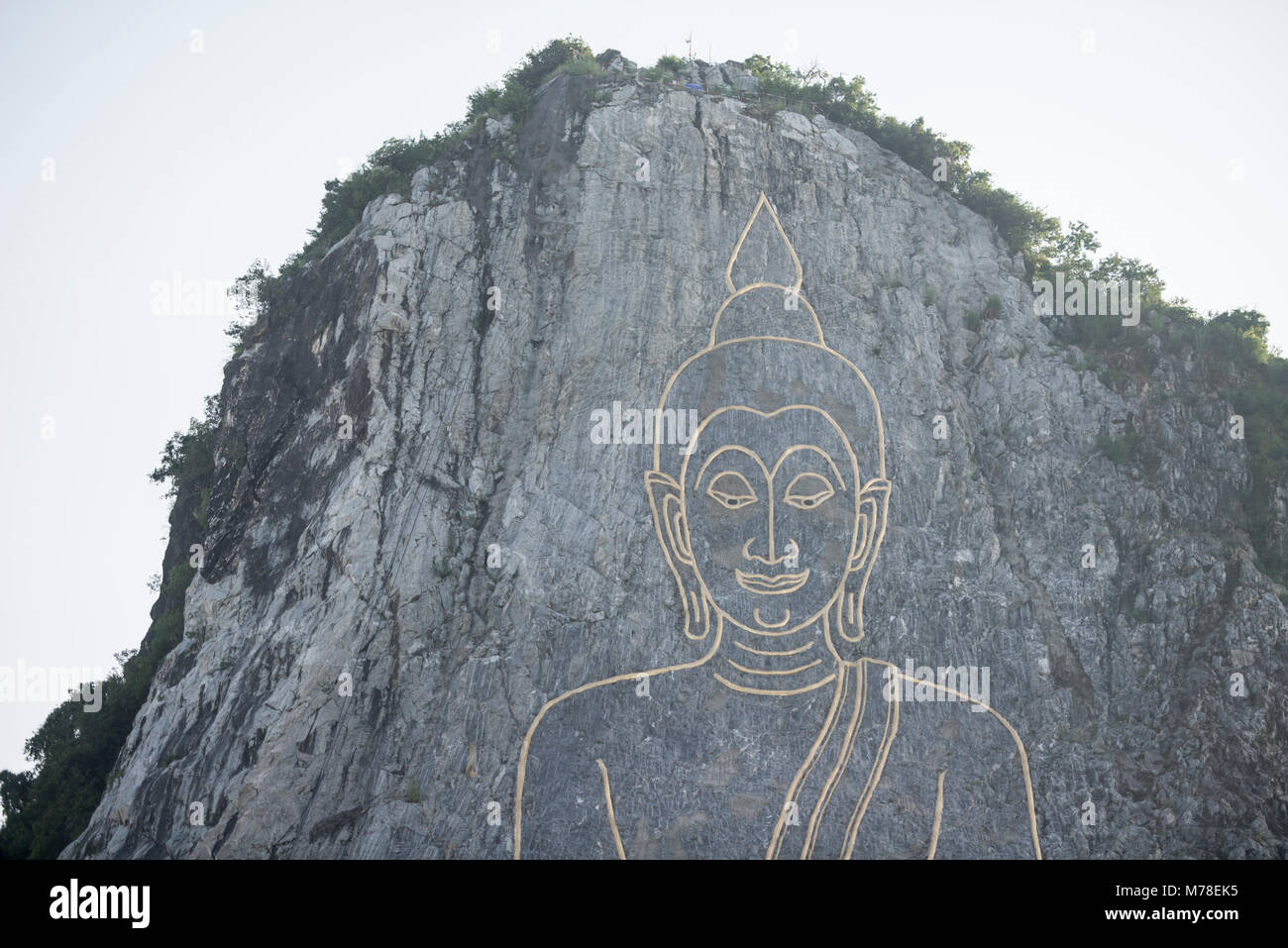 the Buddha Cliff of Khao Chee Chan at the illage of Sattahip near the ...