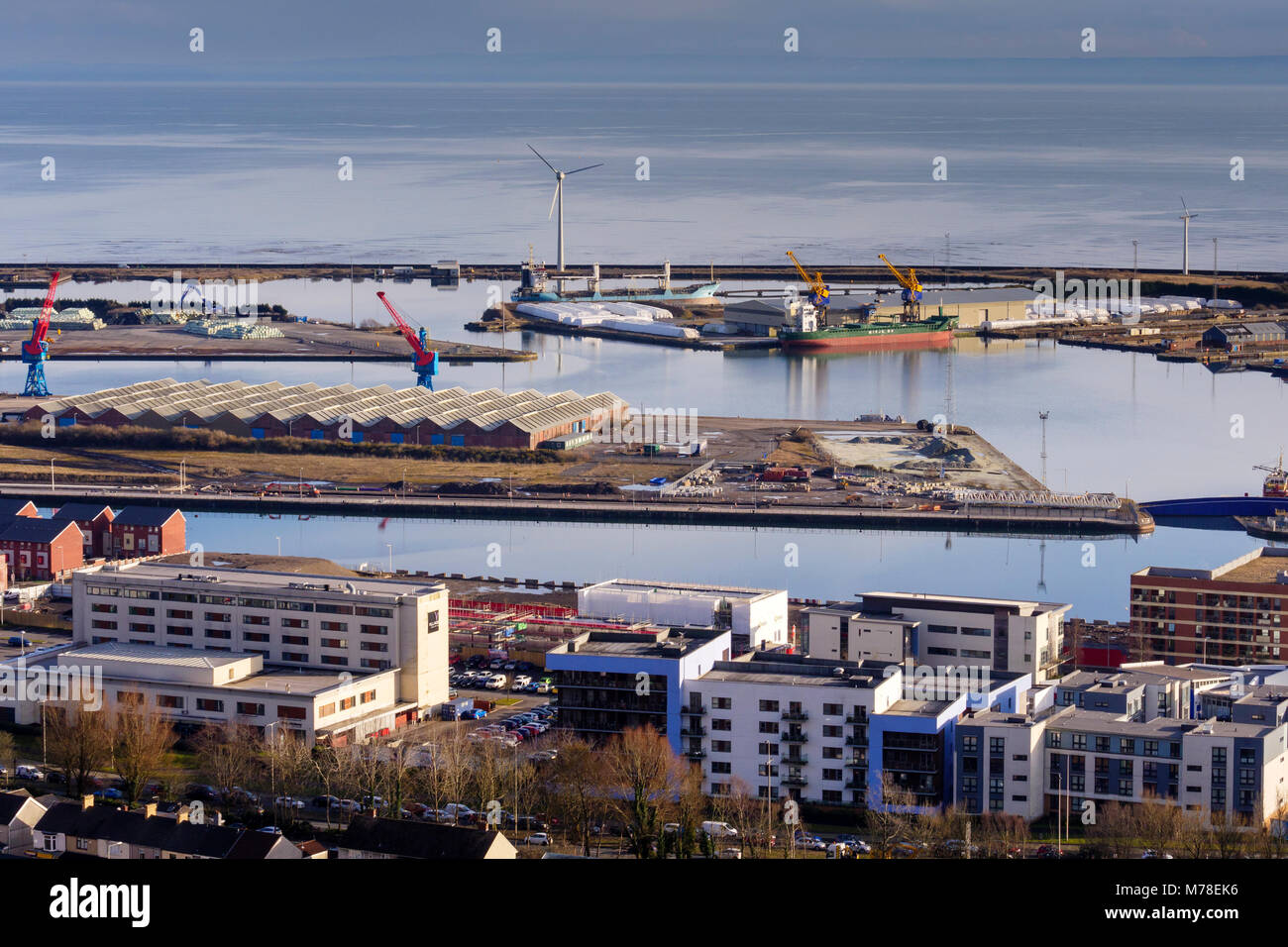 Swansea Docks Overview Swansea Glamorgan Wales Stock Photo - Alamy