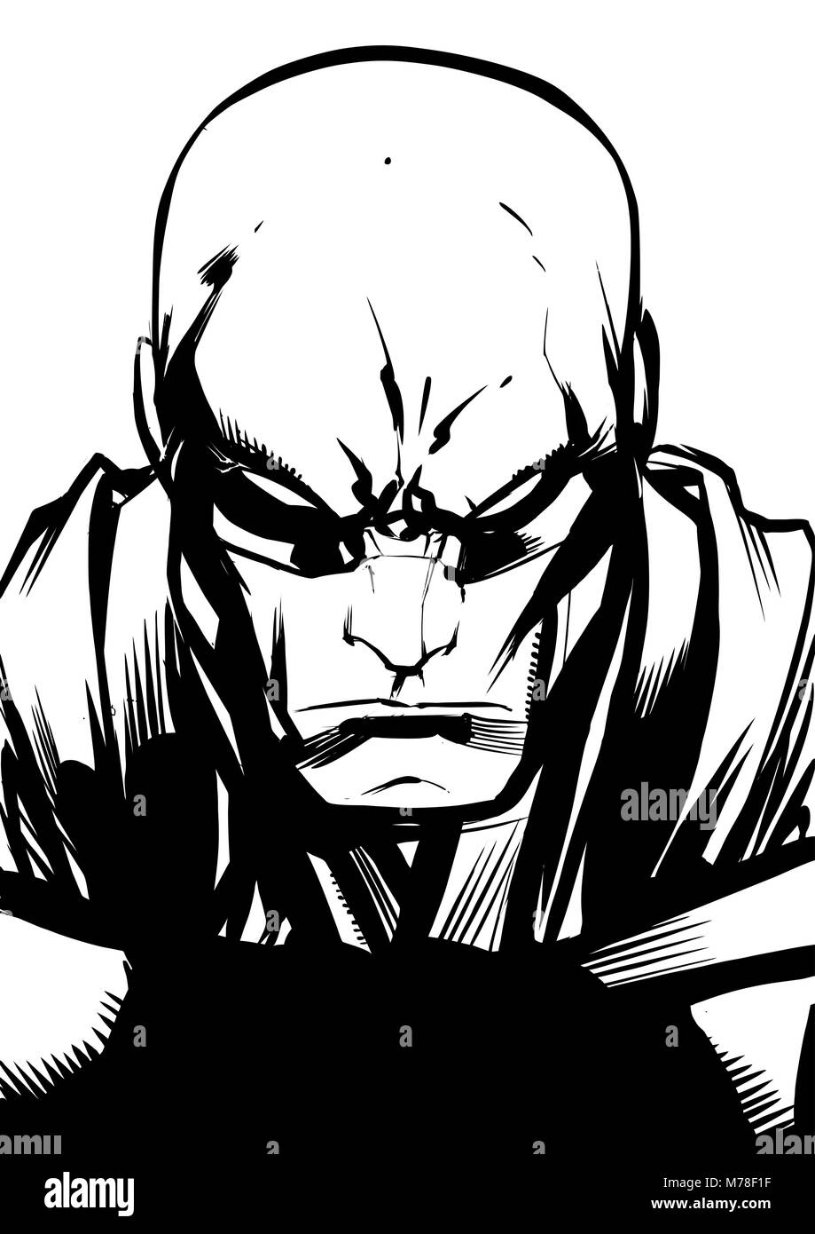 Line art portrait face Black and White Stock Photos & Images - Alamy