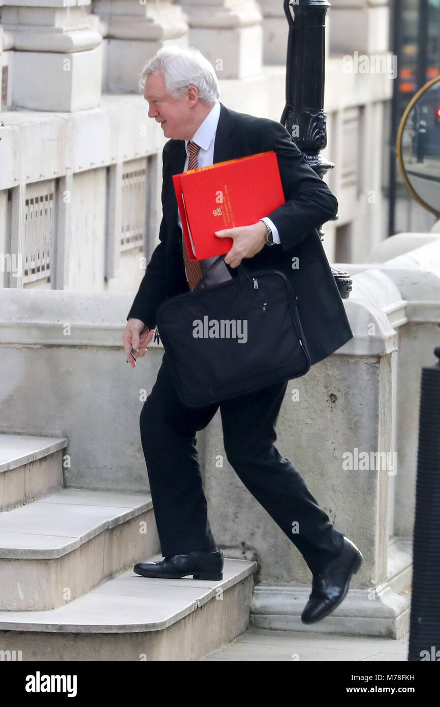 Ministers attend the weekly Cabinet meeting at Downing Street. Featuring: David Davis Where ...
