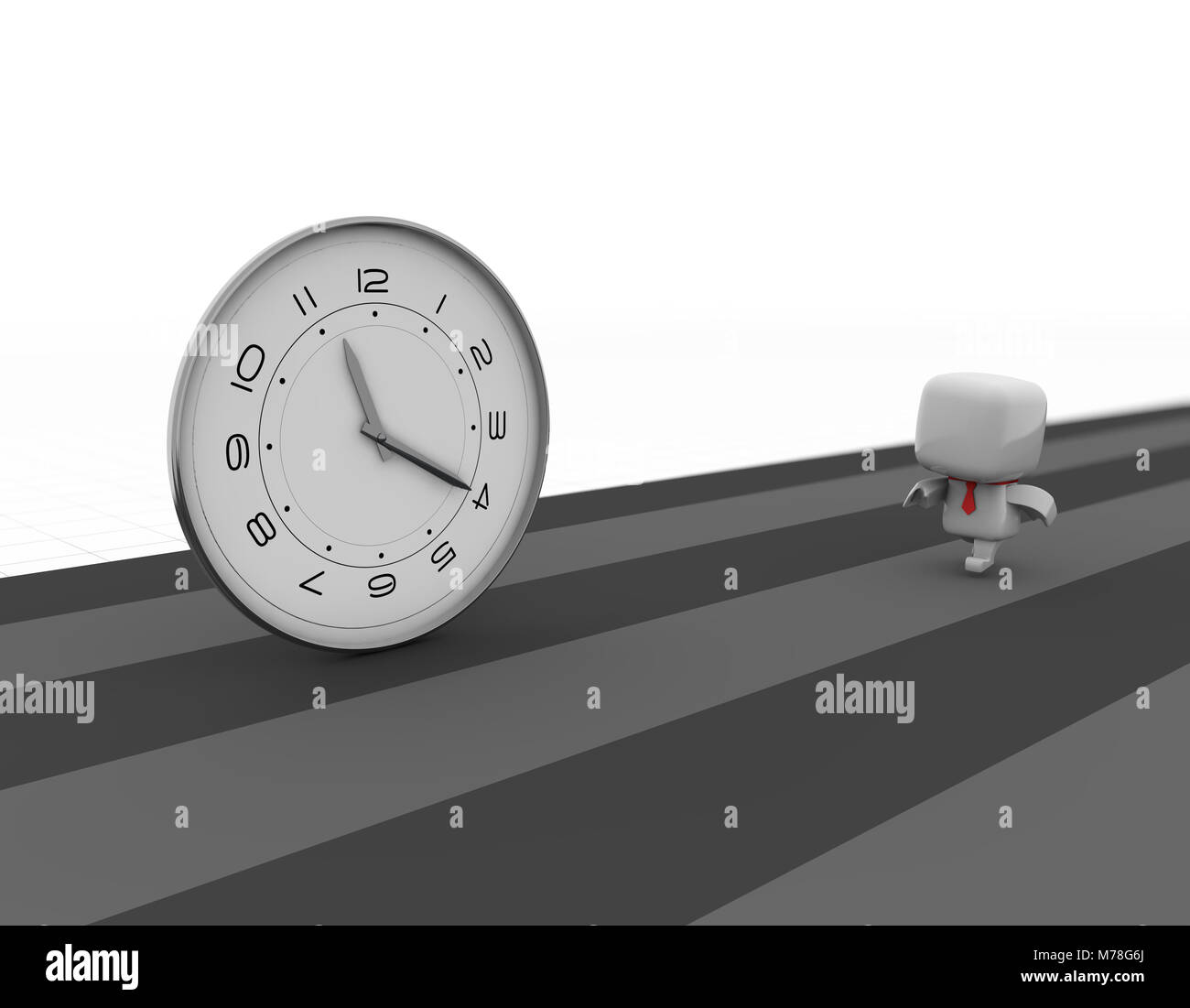 3d small people clock hi-res stock photography and images - Alamy