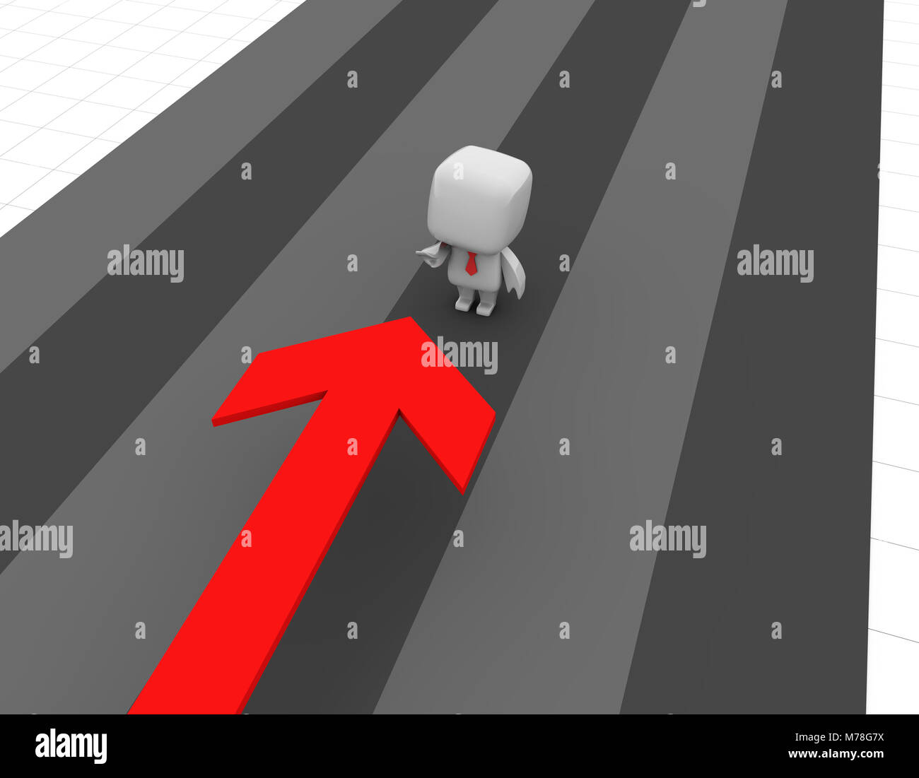 Blocked red arrow Stock Photo - Alamy