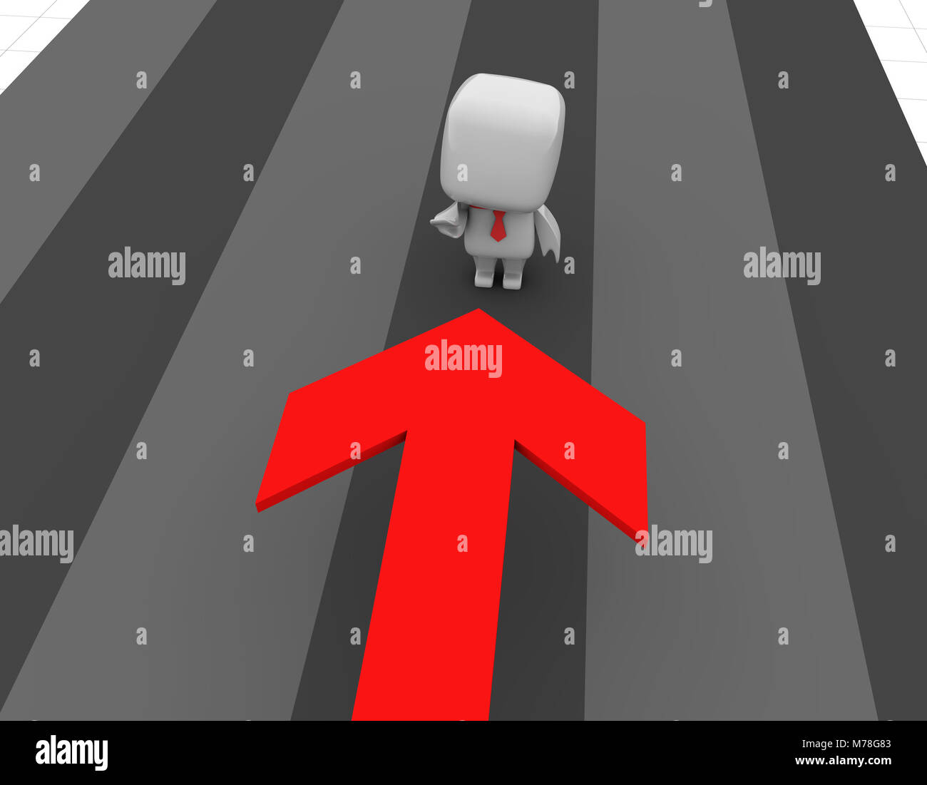 Blocked red arrow Stock Photo - Alamy
