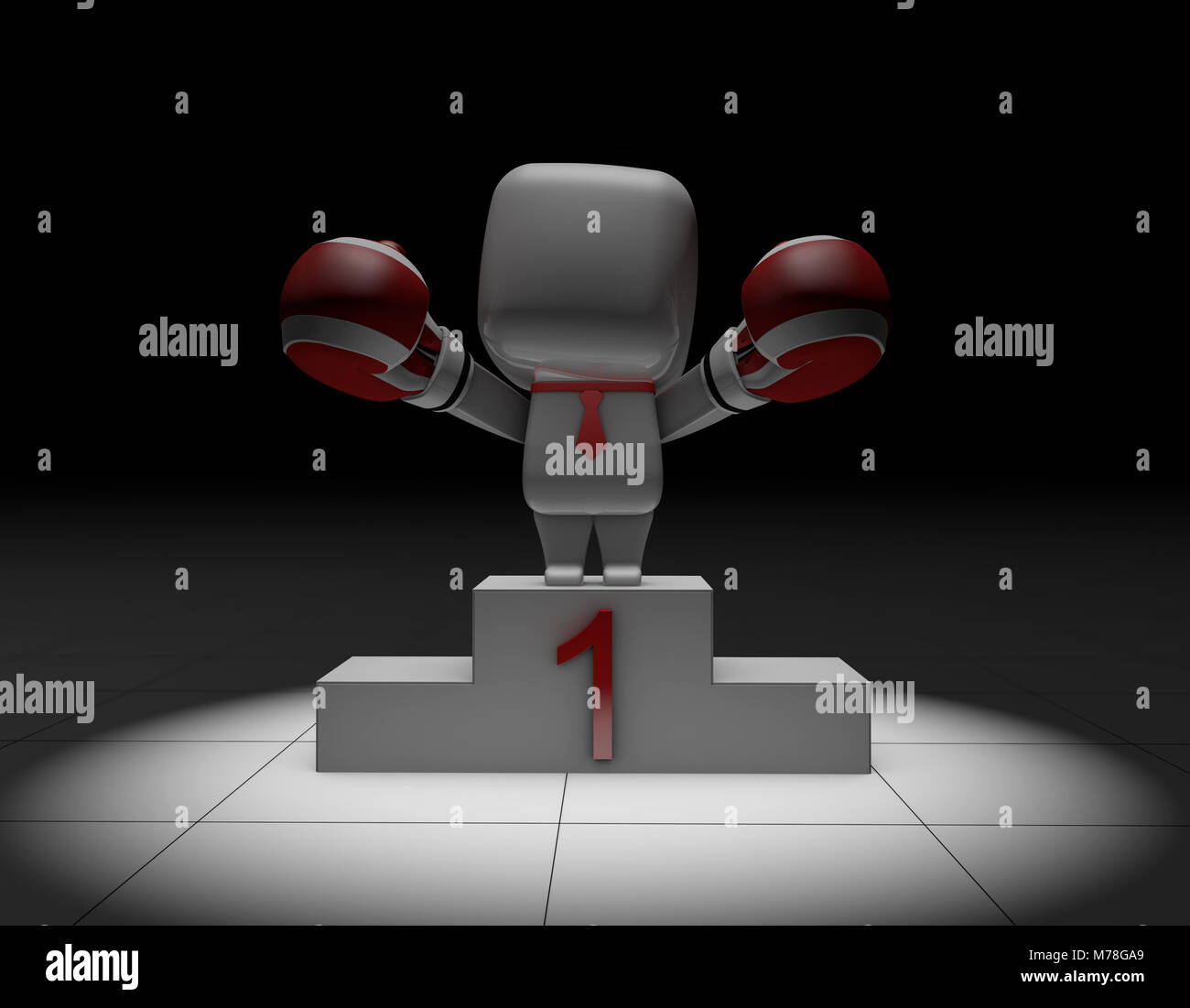 Boxer standing on podium hi-res stock photography and images - Alamy