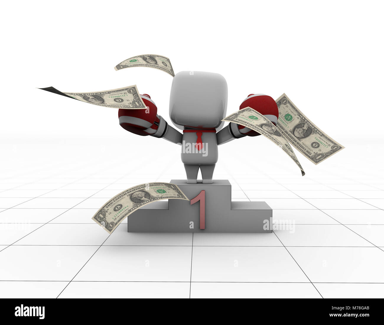 Victor on the podium, return on investment Stock Photo - Alamy