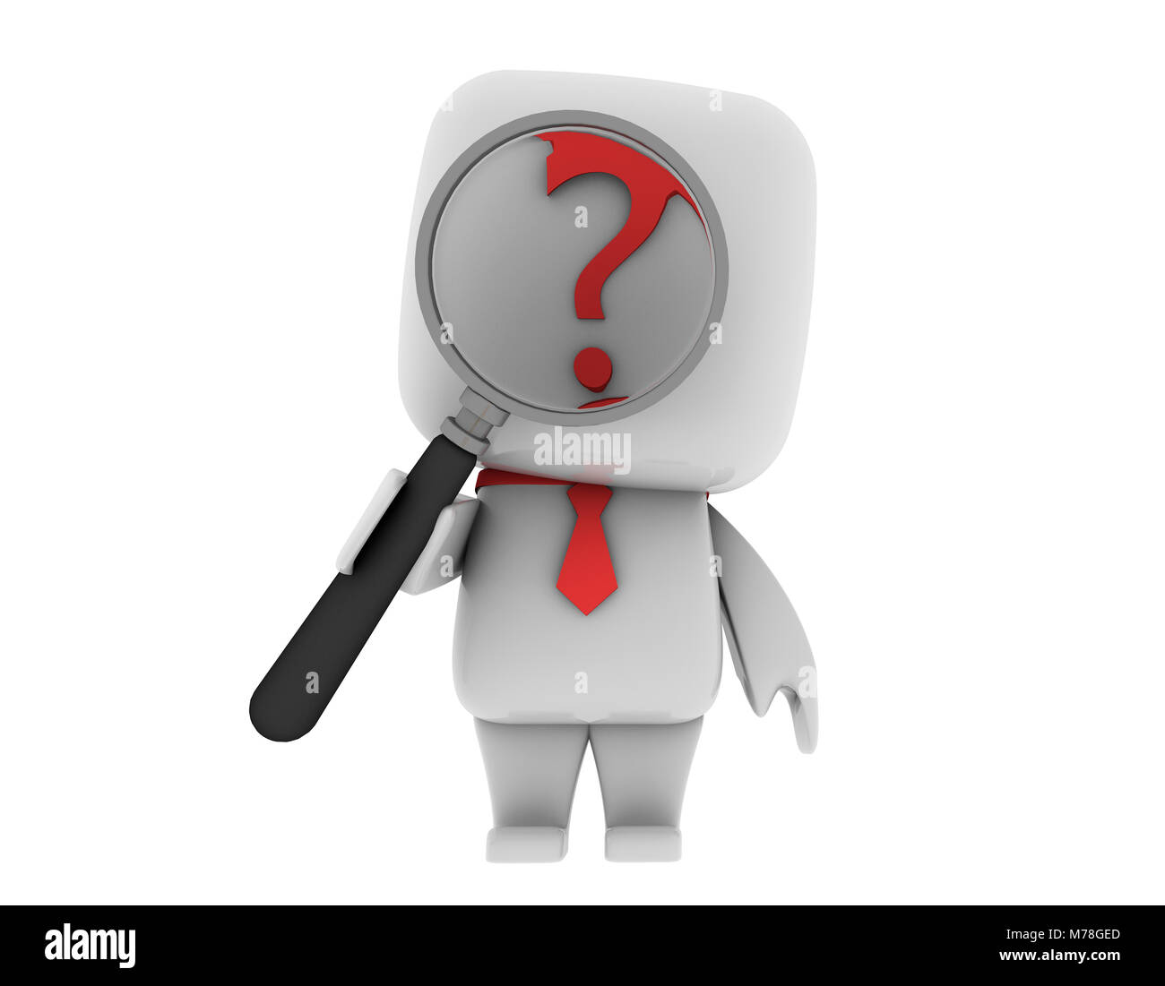 Business people holding magnifying glass Stock Photo - Alamy