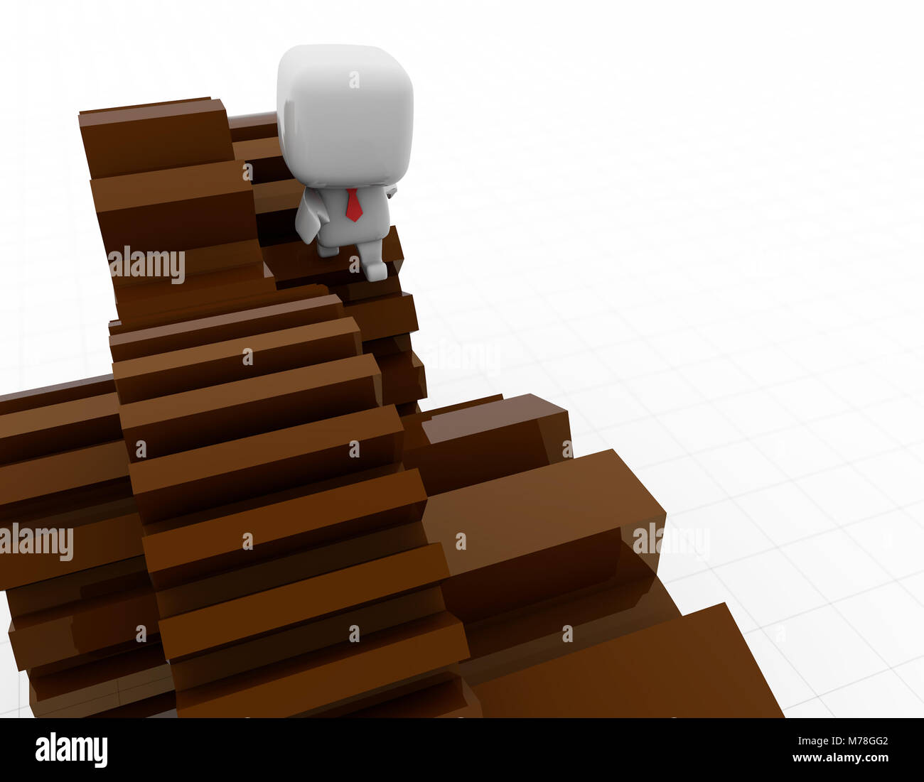 Small white man running on the gear Stock Photo - Alamy