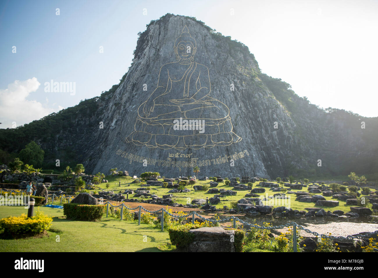 the Buddha Cliff of Khao Chee Chan at the illage of Sattahip near the ...