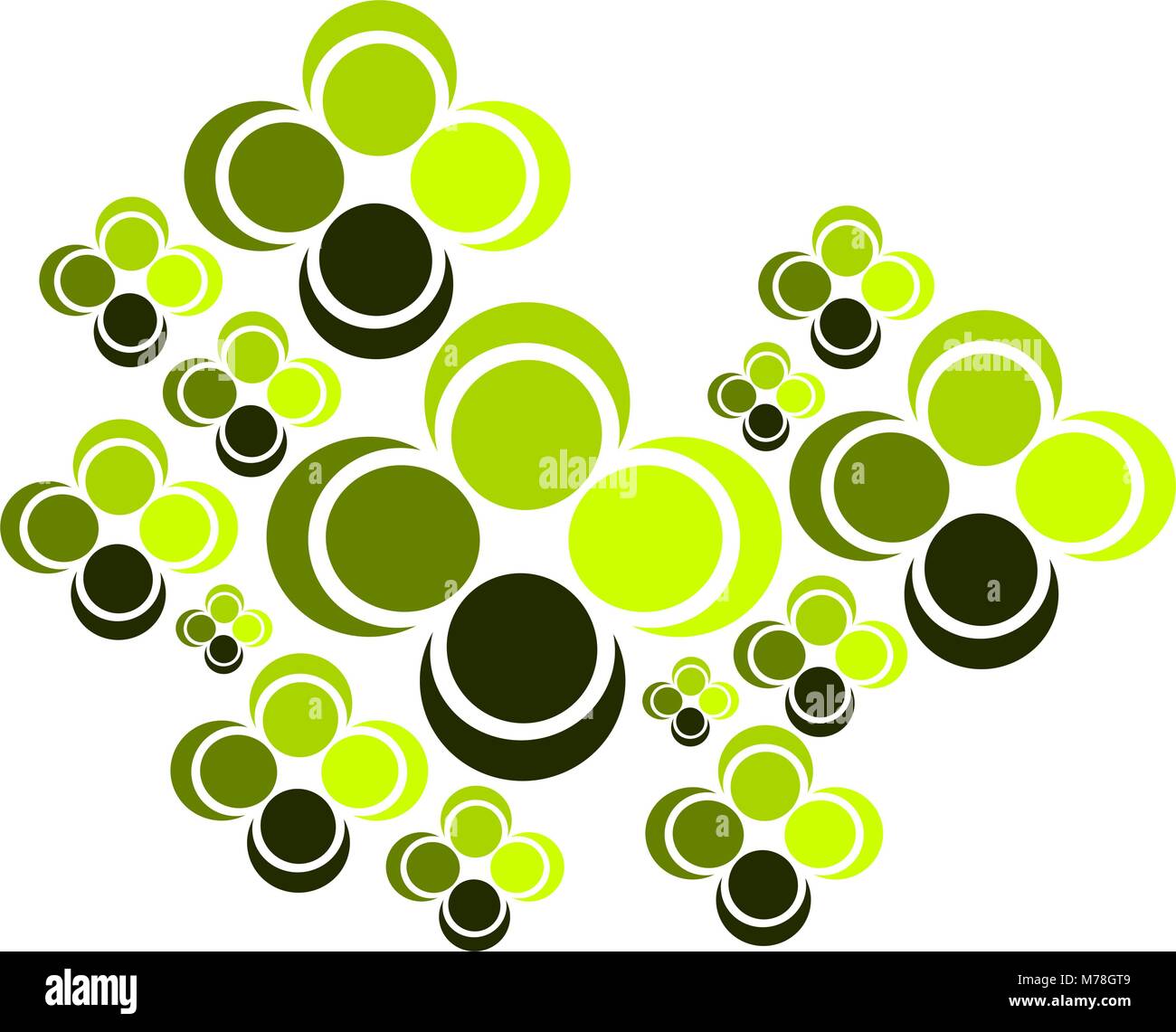 Circular floral green pattern Stock Vector Image & Art - Alamy