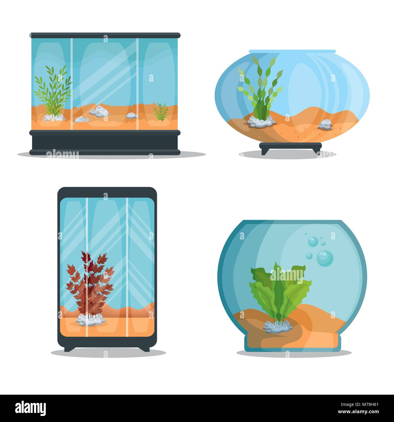 Aquatic water vegetation Stock Vector Images - Alamy