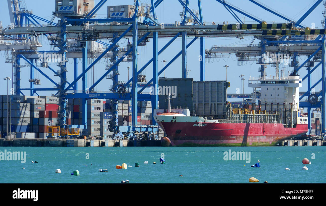 The container port in Malta. Malta Freeport. From Pretty Bay Stock ...