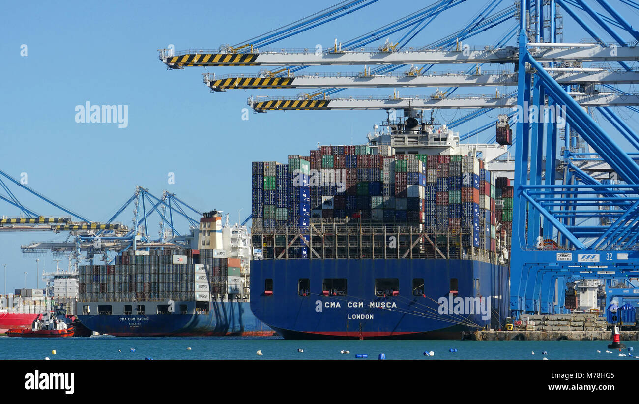 The container port in Malta. Malta Freeport. From Pretty Bay Stock ...