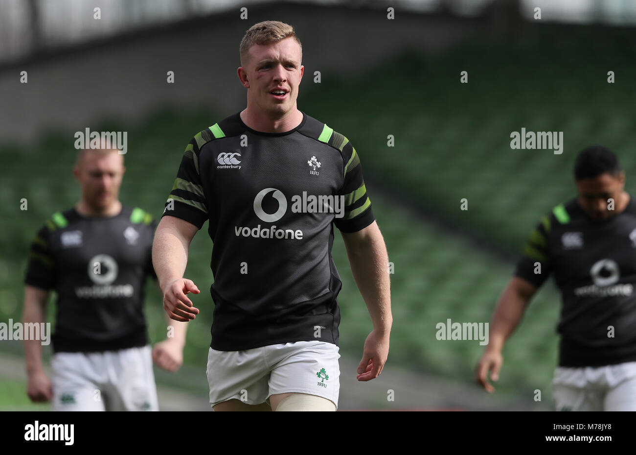 Ireland's Dan Leavy during the captain's run at The Aviva Stadium ...