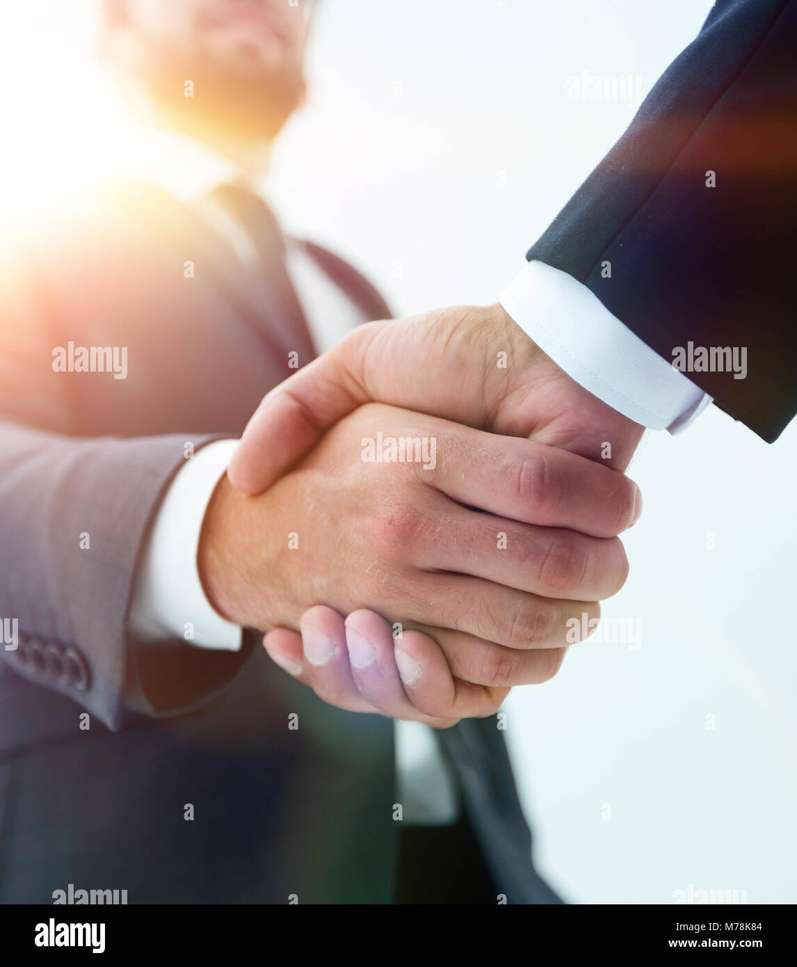 The conclusion of the transaction. Handshake Stock Photo - Alamy