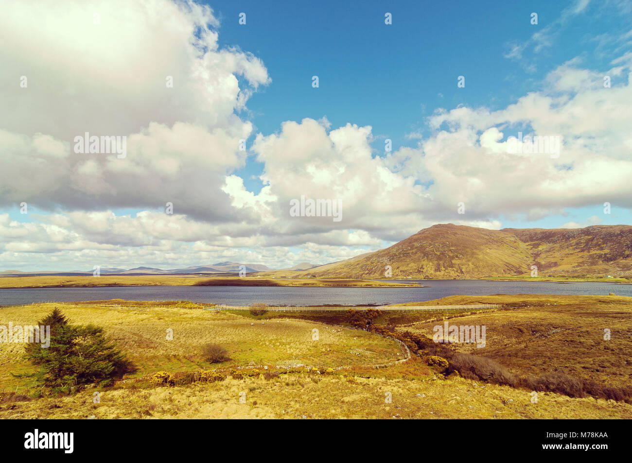 beautiful vintage styled landscape from achill island in mayo Stock ...