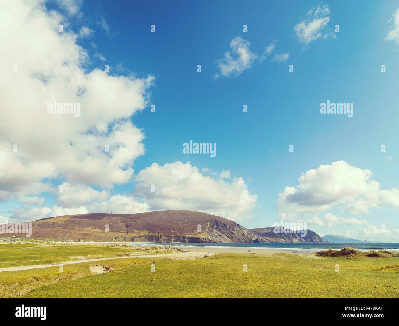 beautiful vintage styled landscape from achill island in mayo Stock ...