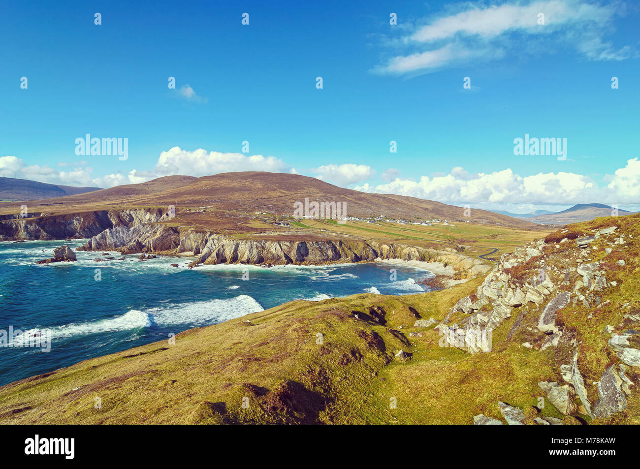 beautiful vintage styled landscape from achill island in mayo Stock ...