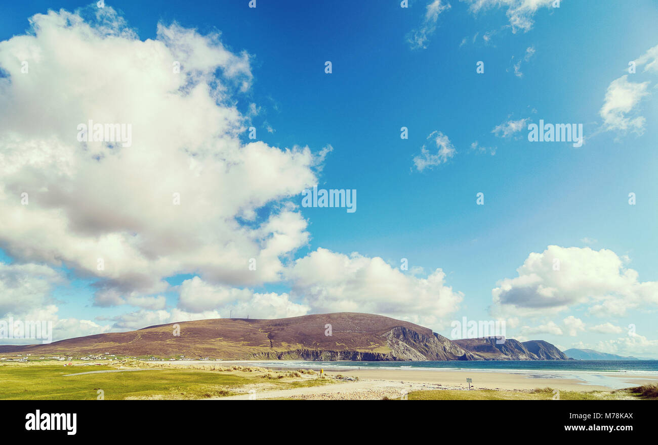 beautiful vintage styled landscape from achill island in mayo Stock ...