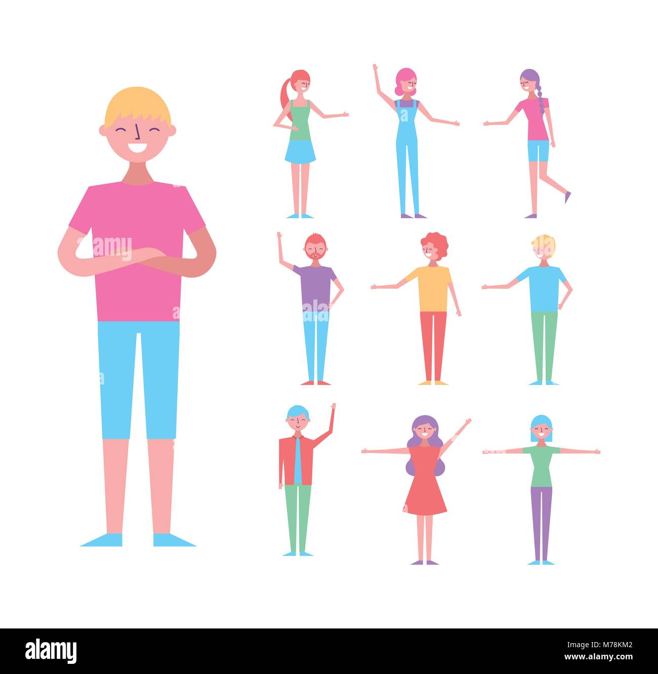 people cartoon characters Stock Vector Image & Art - Alamy