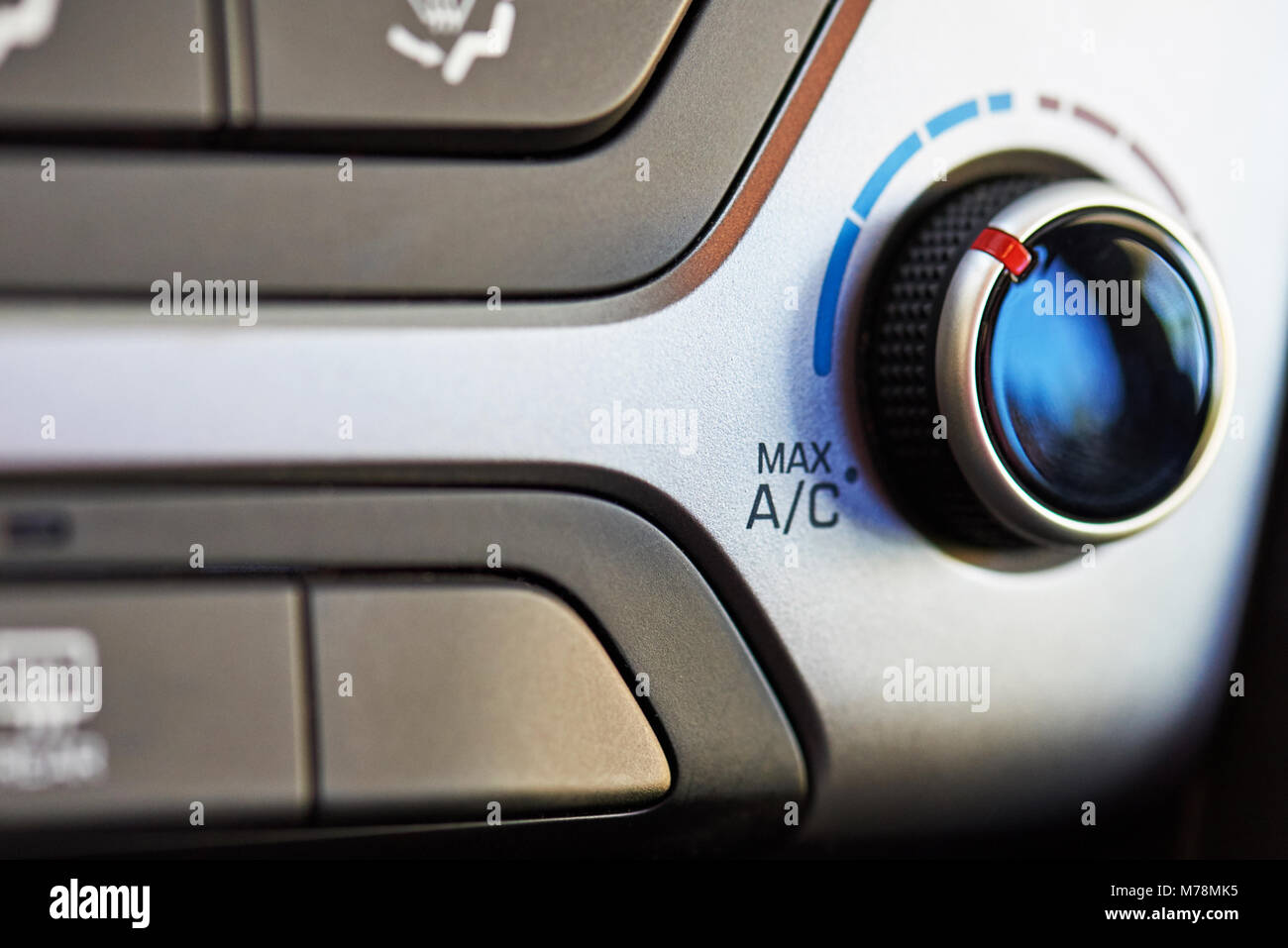 Air conditioner knob in modern car interior Stock Photo - Alamy