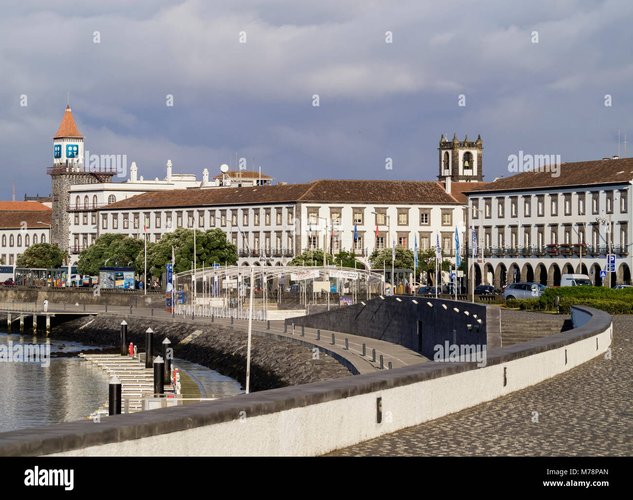 Port in Ponta Delgada, Sao Miguel Island, Azores, Portugal, Atlantic ...