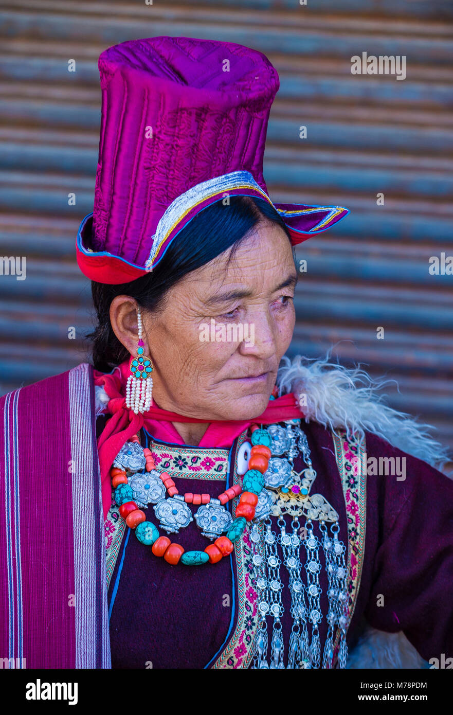 Ladakhi woman traditional dress hi-res stock photography and images - Alamy