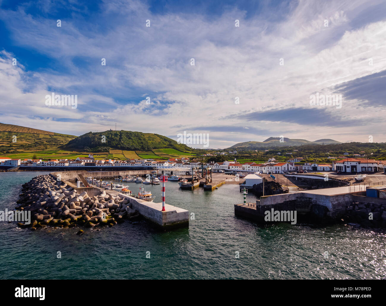 Port in Praia, Graciosa Island, Azores, Portugal, Atlantic, Europe ...