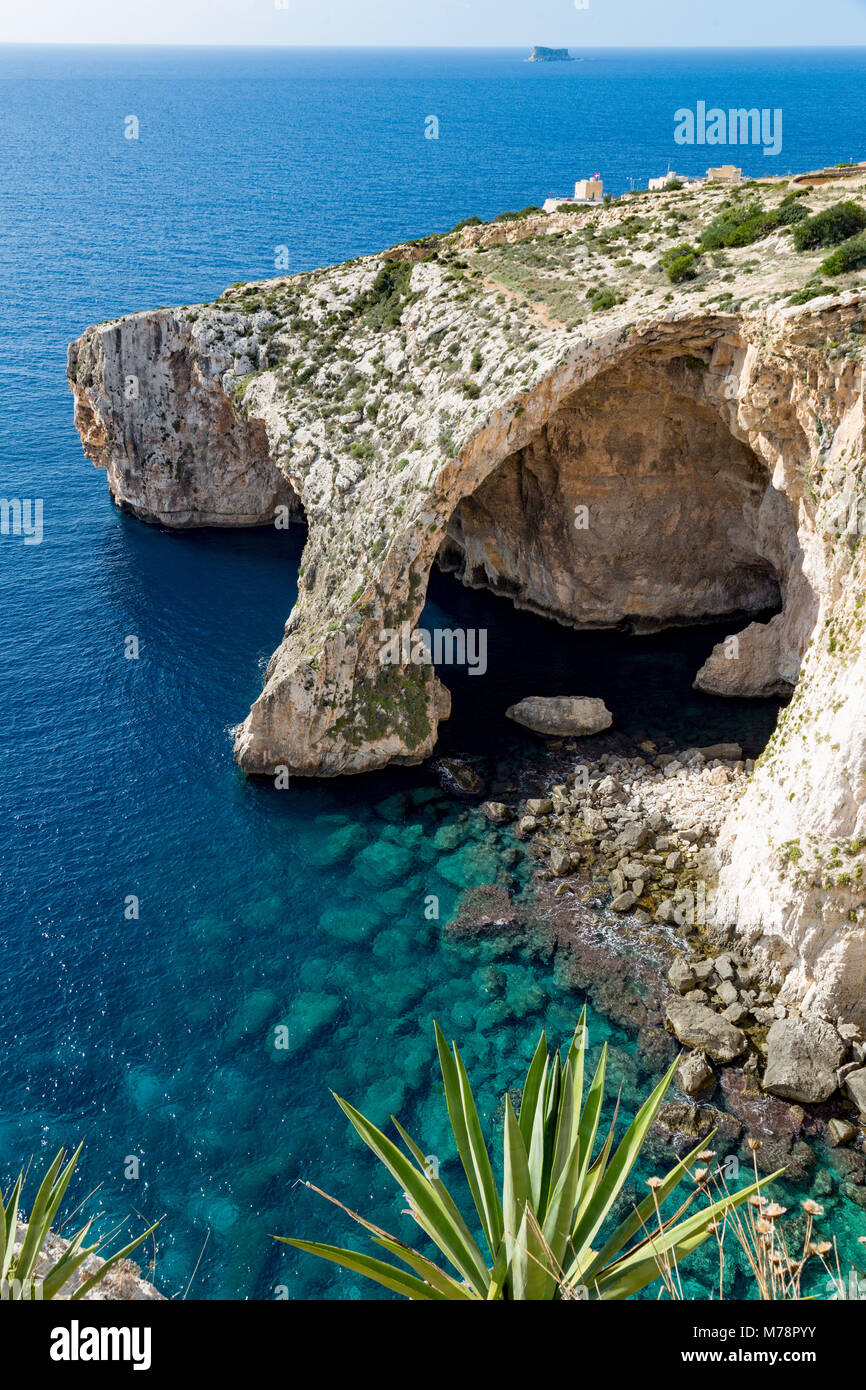 High angle view blue grotto natural arch hi-res stock photography and ...