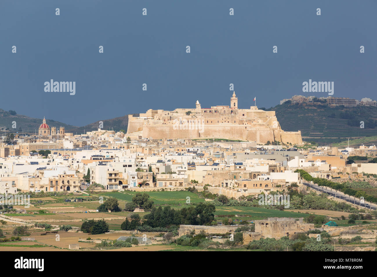 The ancient citadel of Victoria (Rabat) in the heart of Gozo, Malta ...