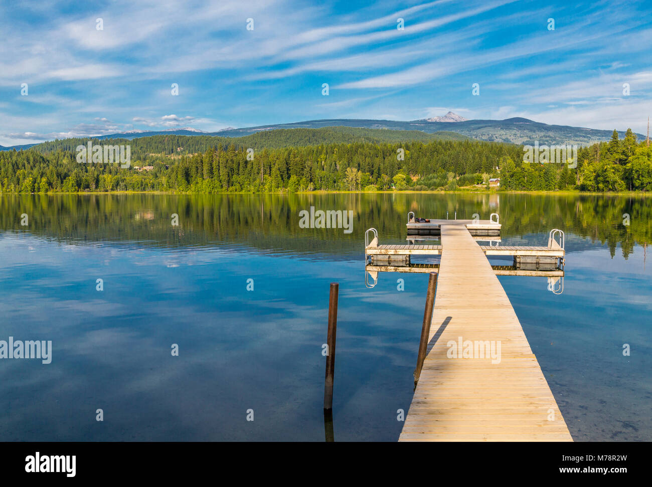 View of Dutch Lake and meadows near Clearwater, British Columbia ...