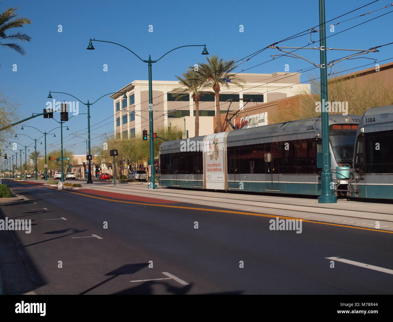 New light rail on main street in mesa arizona hi-res stock photography ...
