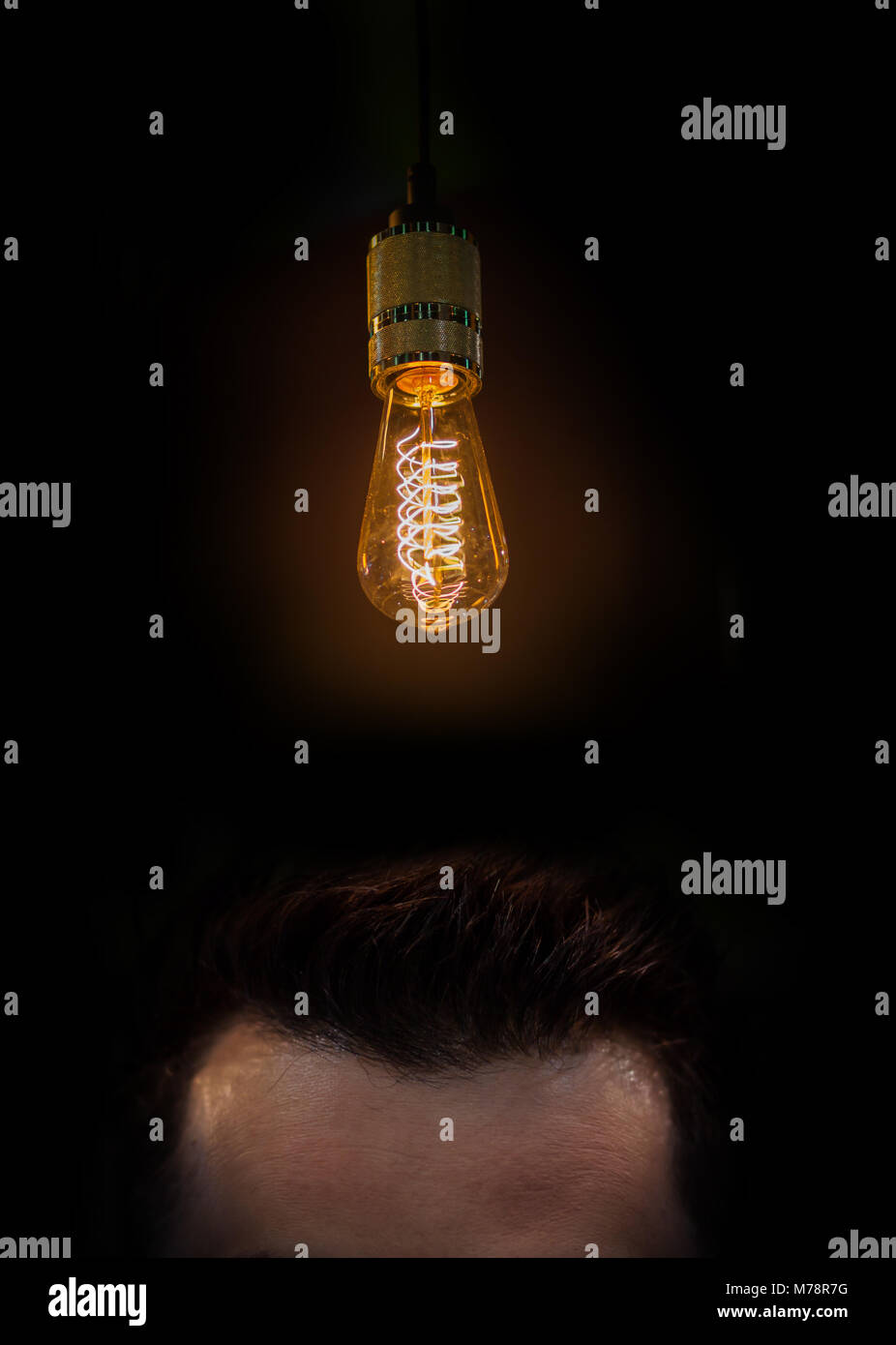 A man with creativity, Idea concept Stock Photo - Alamy