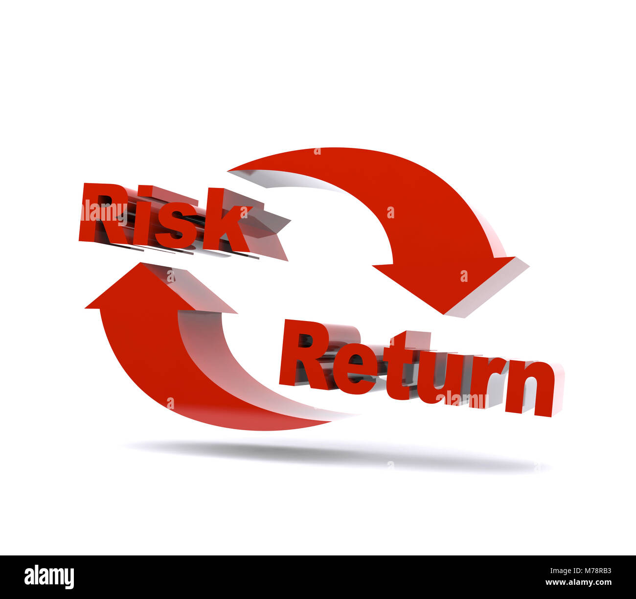Risk and return symbol isolated on the white Stock Photo - Alamy