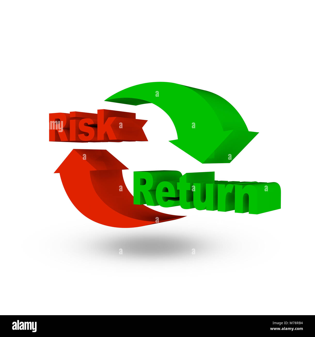 Risk and return symbol isolated on the white Stock Photo - Alamy