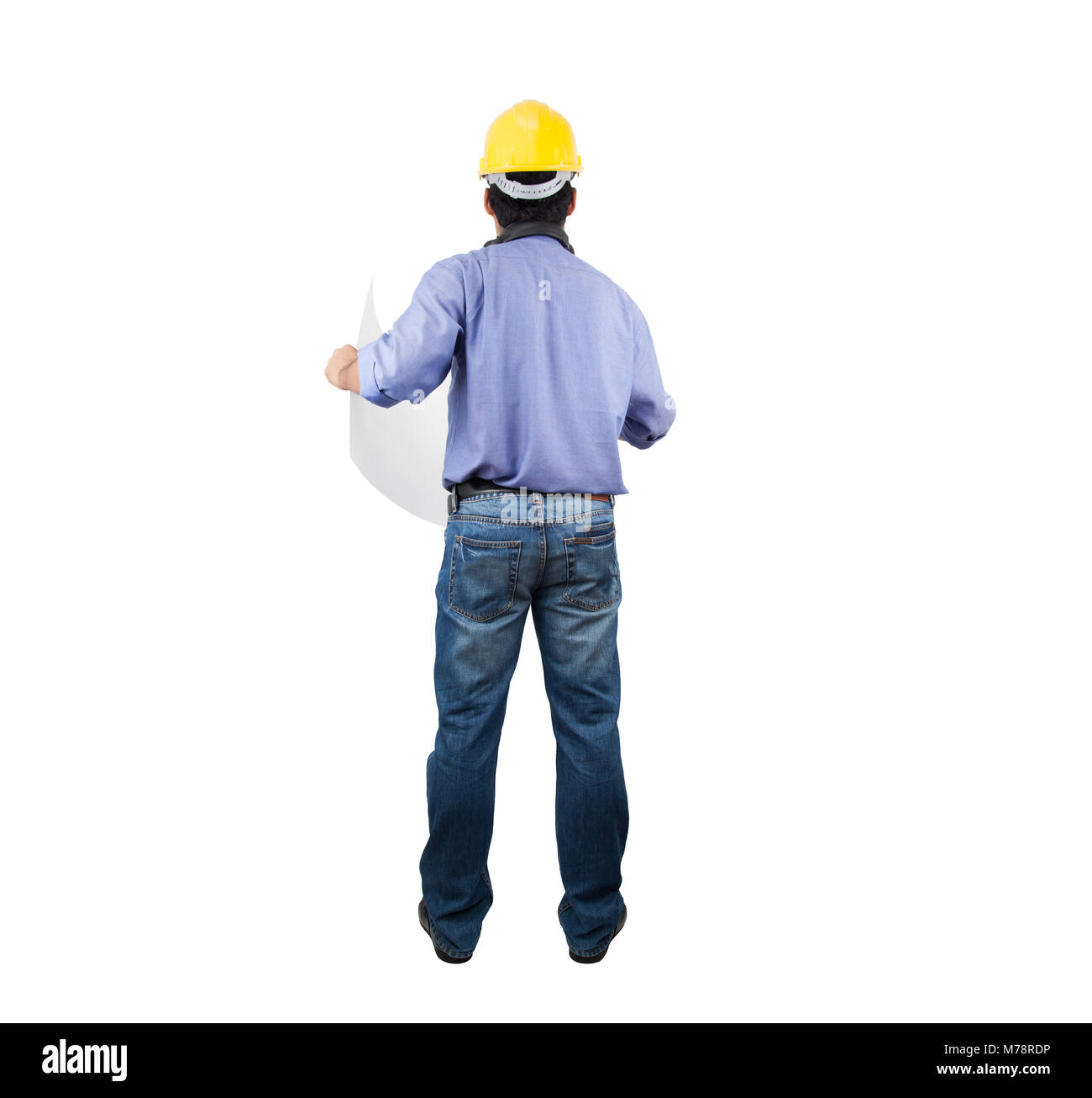Engineer isolated on the white background Stock Photo - Alamy
