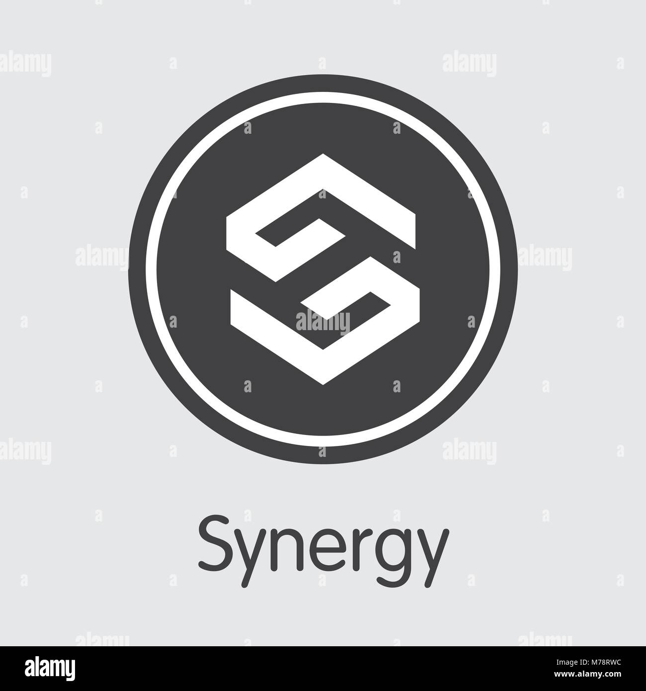 Synergy Digital Currency Coin. Vector Symbol of SNRG Stock Vector Image ...