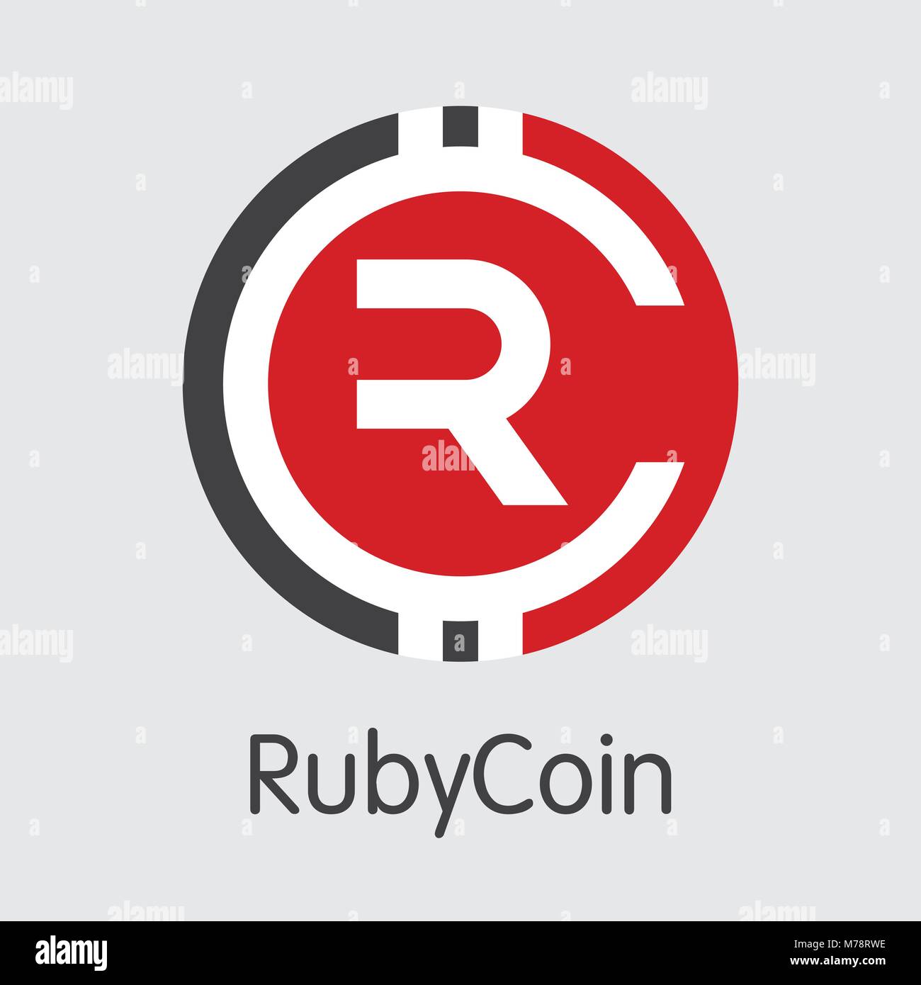 Rubycoin Cryptocurrency - Vector Colored Logo Stock Vector Image & Art - Alamy